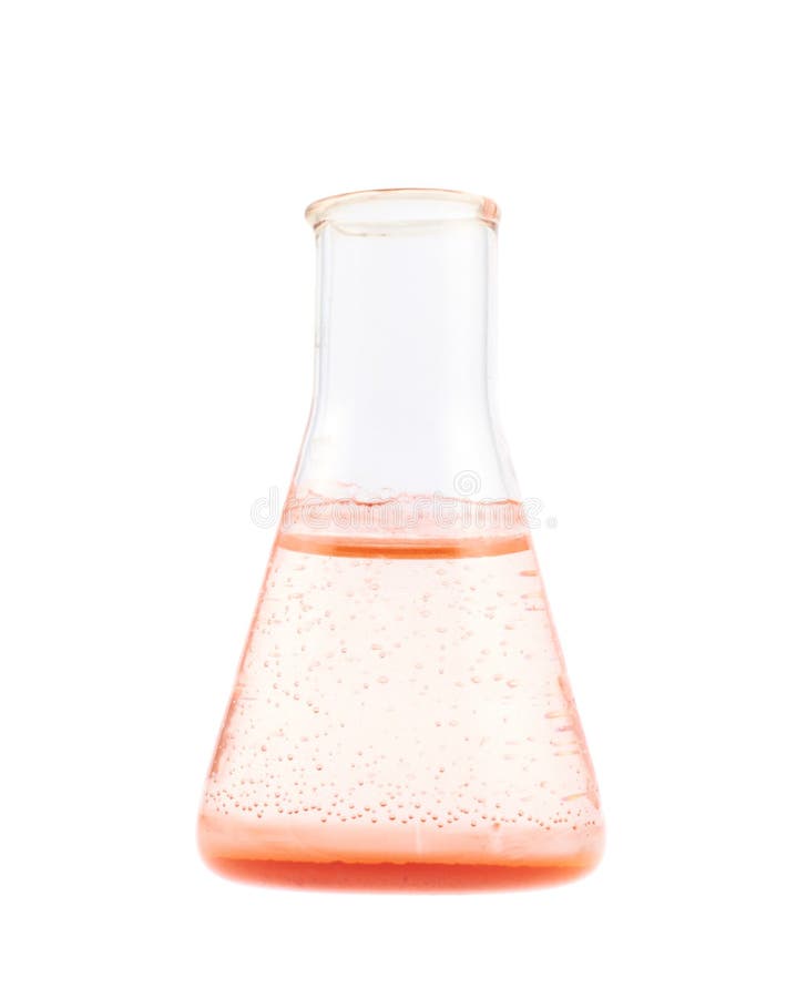 Flacon Erlenmeyer Rempli De Liquide Photo stock - Image du verrerie ...