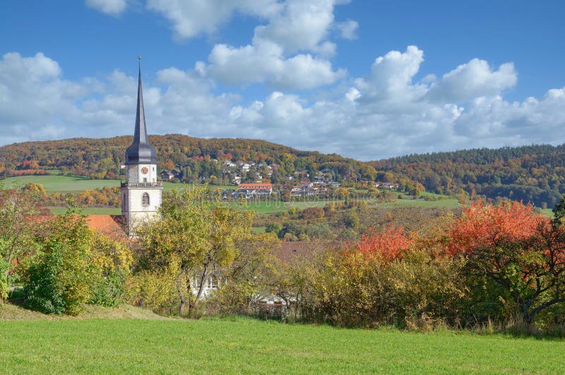 Fladungen Rhoen Germany stock photo. Image of grabfeld - 208929924