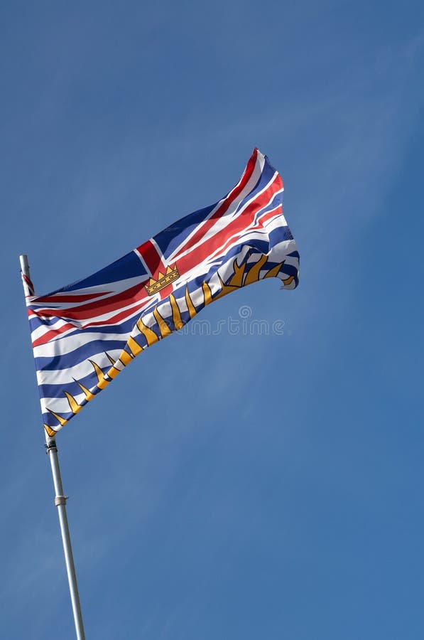 British Columbia Provincial Flag Stock Image - Image of office, canada ...