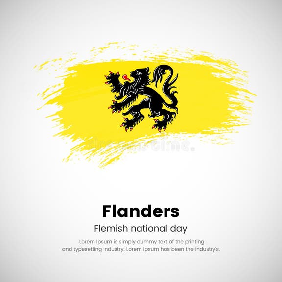 Grunge Flag of Flanders Country. National Day of Flanders. Creative ...