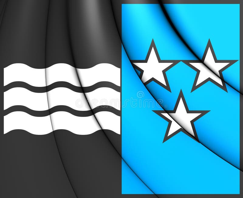 Flag of Aargau Canton, Switzerland. Stock Illustration - Illustration ...