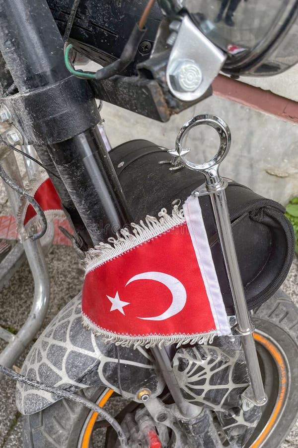 Flag Accessory on Motorcycle Wheel Editorial Photography - Image of ...