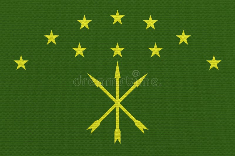 Flag of Adygea, Fabric Flag of Adygea. Adygea National Flag, Fabric and ...