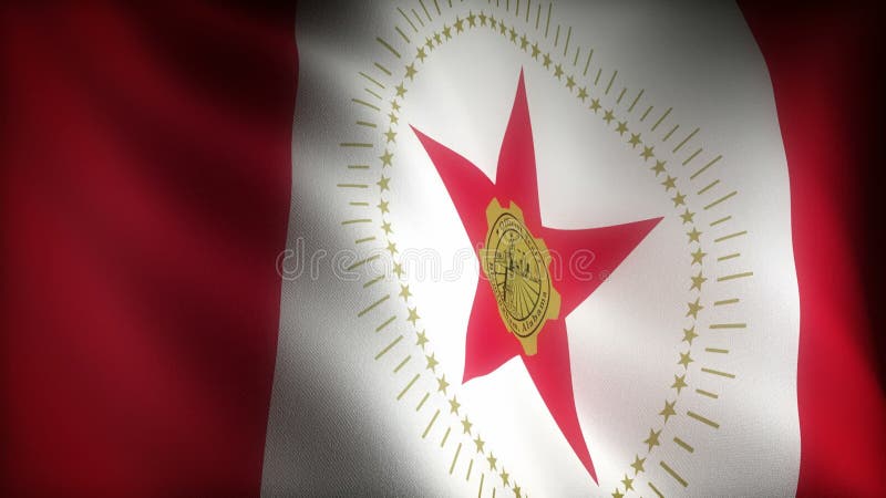 Flag of Alabama Birmingham stock footage. Video of render - 190053352
