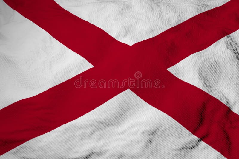 Flag of Alabama in 3D Rendering Stock Illustration - Illustration of ...