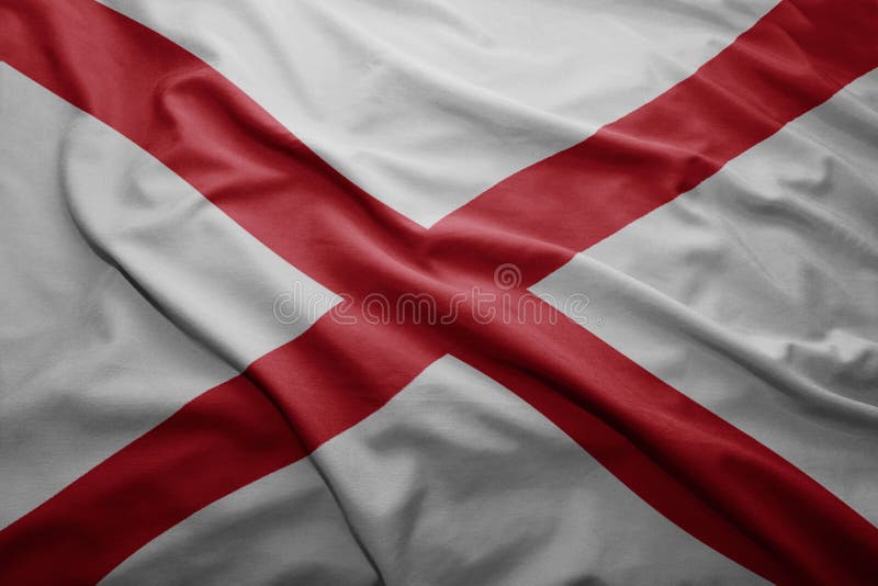 Flag of Alabama state stock illustration. Illustration of national ...
