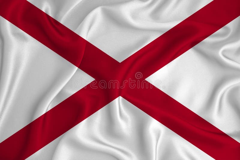 Flag of Alabama in the United States on the Background Texture. Concept ...