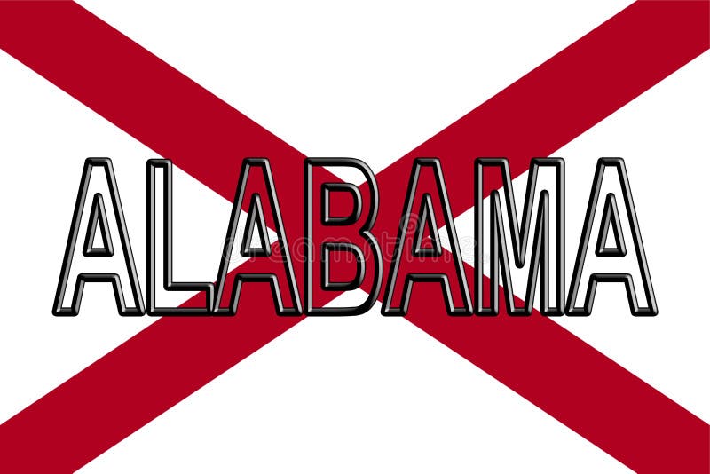 Flag of Alabama stock illustration. Illustration of states - 93369756