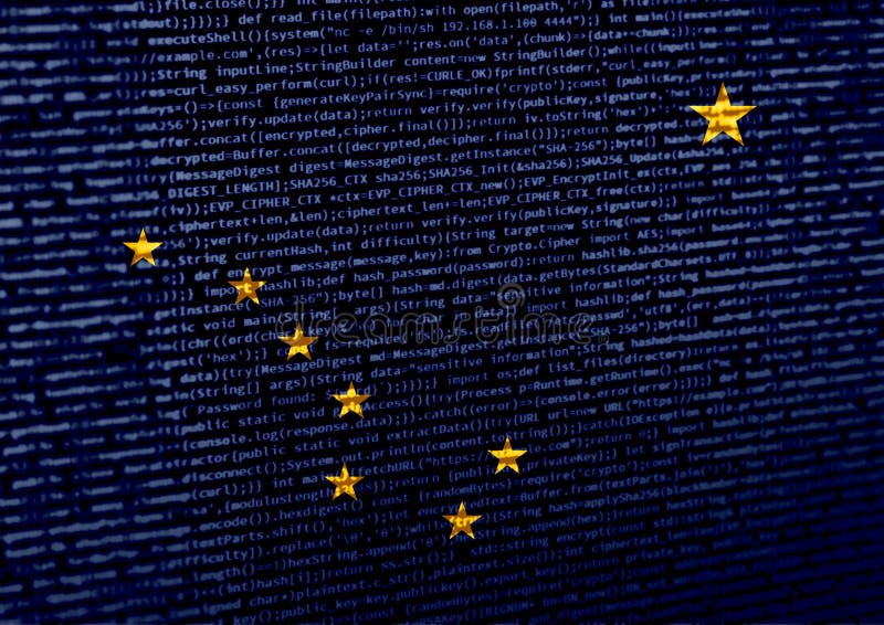 Flag of Alaska Over Digital Code. Concept of Cybersecurity, Innovation ...