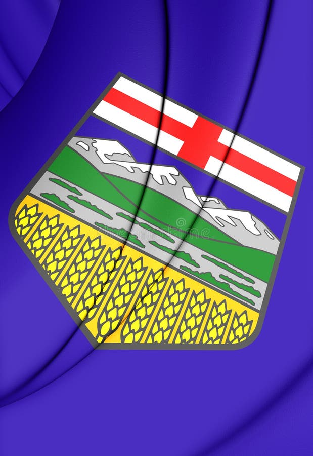 Alberta Coat of Arms, Canada. Stock Illustration - Illustration of ...