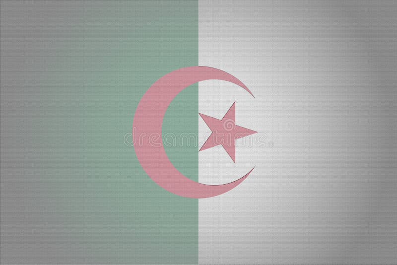 Flag of Algeria, Artistic Flag, Graffiti on Gray Wall, Colors, Ensign ...