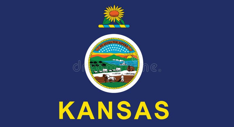 Kansas Official State Flag Stock Illustrations – 180 Kansas Official ...