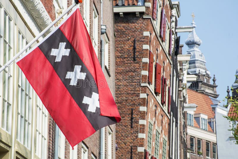 Amsterdam city flag stock photo. Image of government - 40510554