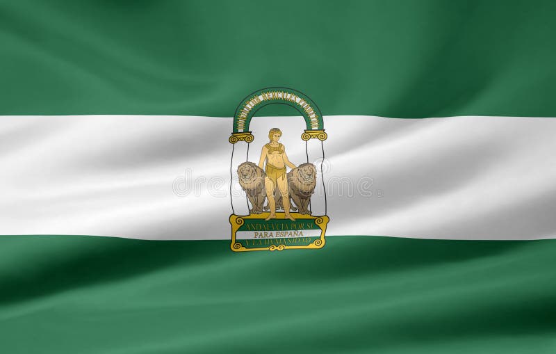 Flag of Andalusia - Spain stock illustration. Illustration of madrid ...