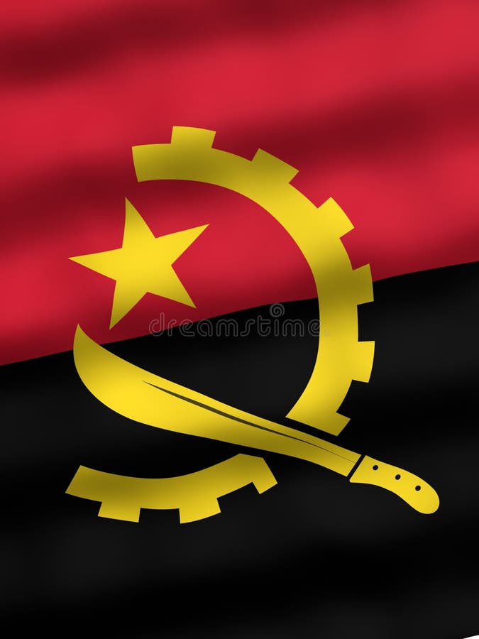 Round Flag of Angola stock illustration. Illustration of flag - 4619964