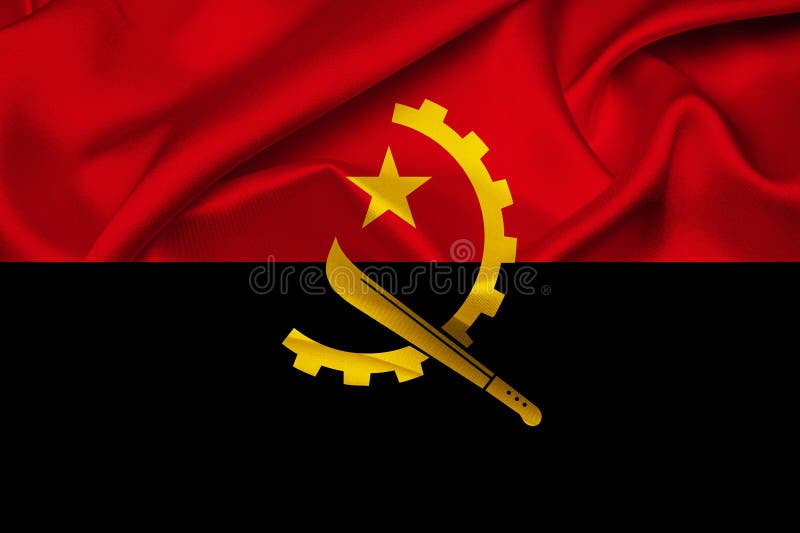 Flag of Angola, Angola Flag, National Flag of Angola. Fabric Flag of ...
