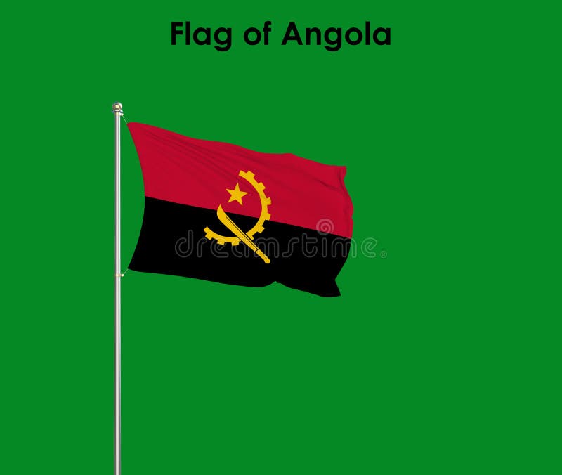 Flag of Angola, Angola Flag, National Flag of Angola. Pole Flag of ...