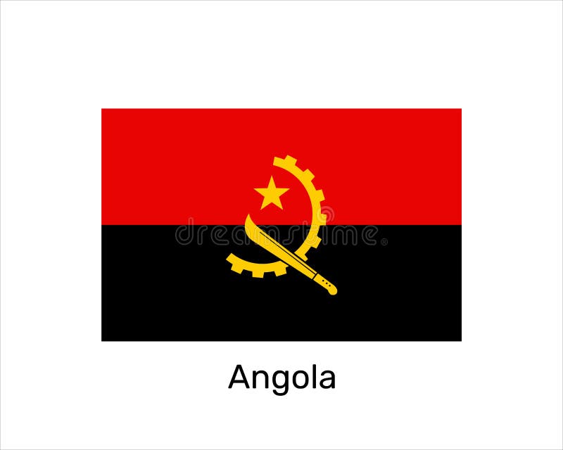 Flag of Angola. National Symbol Stock Illustration - Illustration of ...