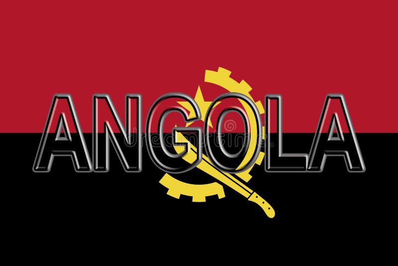 Flag of Angola Word. stock illustration. Illustration of identity ...