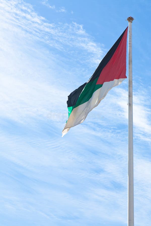 Flag of the Arab Revolt in Aqaba, Jordan Stock Photo - Image of arab ...