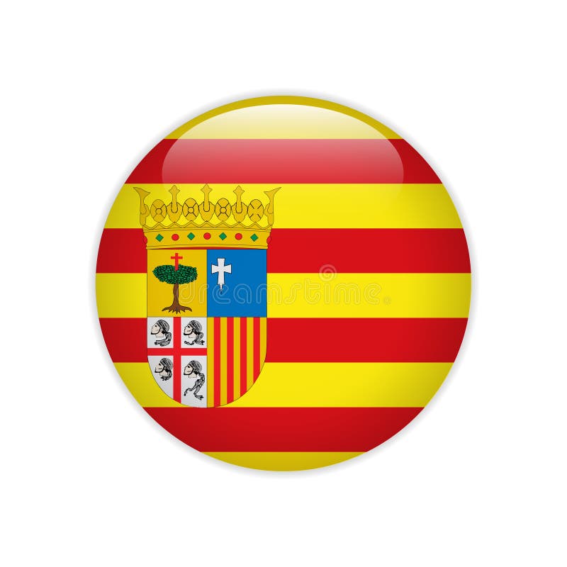 Old Aragon flag stock illustration. Illustration of community - 111463487