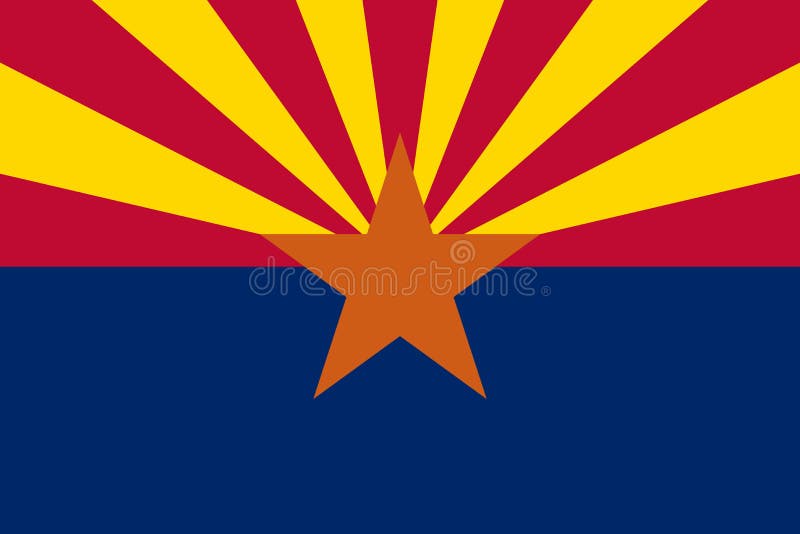 Flag of Arizona. Flag of the State Arizona Stock Illustration ...