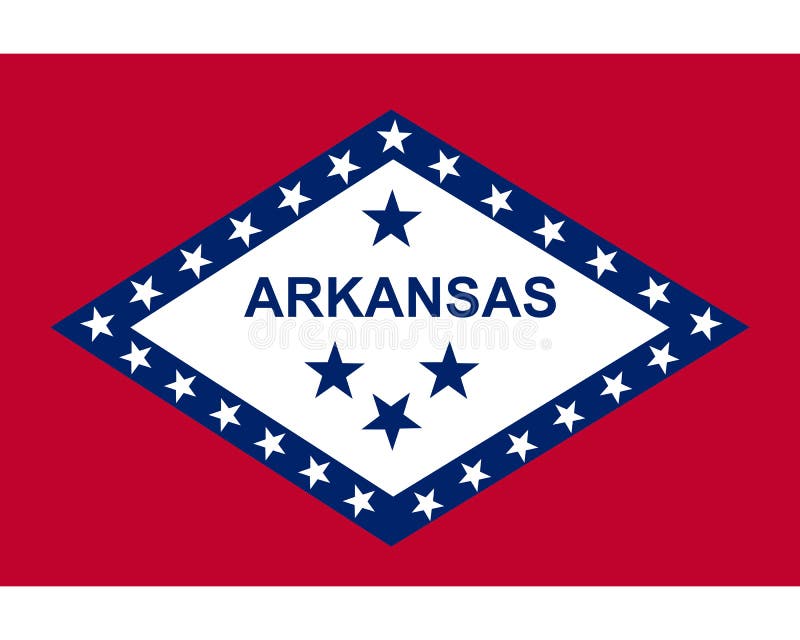 Arkansas Flag. 3D Waving USA State Flag Design. The National US Symbol ...