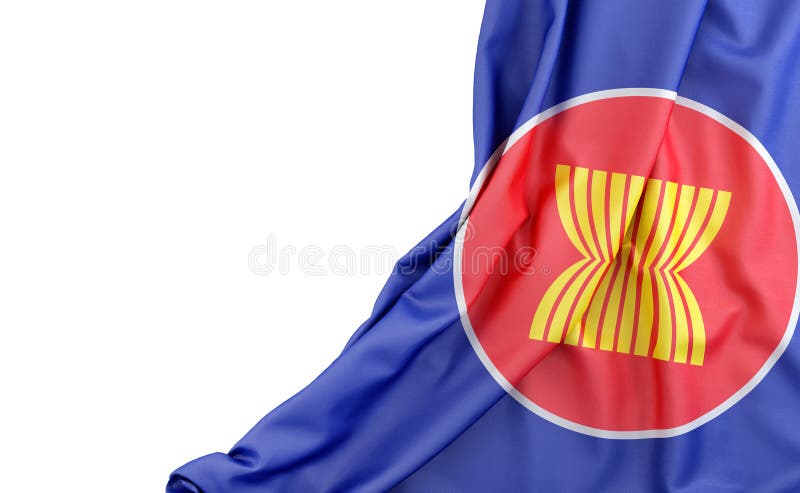 Flag of ASEAN with Empty Space on the Left. Isolated Stock Illustration ...