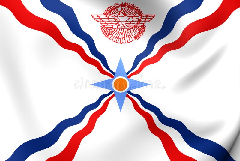 Flag of Assyria stock illustration. Illustration of close - 80307993