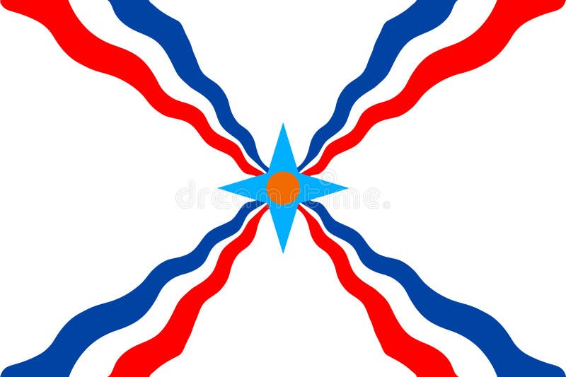 Flag of the Assyrians stock vector. Illustration of empire - 303762453
