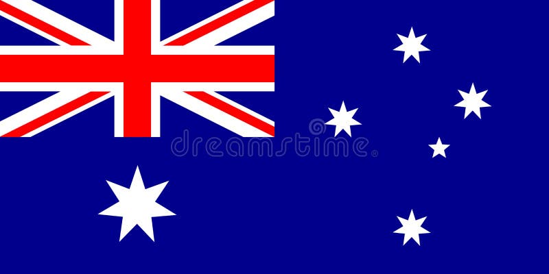 Flag of Australia in National Colors, . Stock Illustration ...