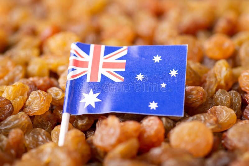 Flag and Map of Australia on Ginger Roots Background Stock Image ...