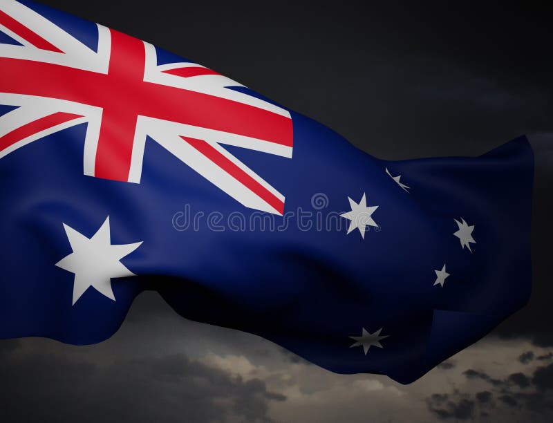 Flag of Australia stock illustration. Illustration of center - 300087697