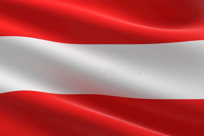 Flag of Austria. 3d Illustration of the Austrian Flag Waving Stock ...