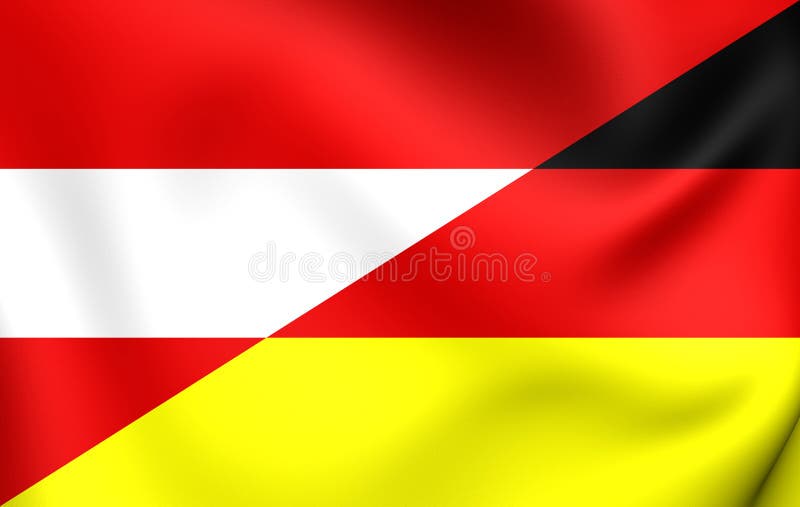 Flag of Austria and Germany Stock Illustration - Illustration of close ...