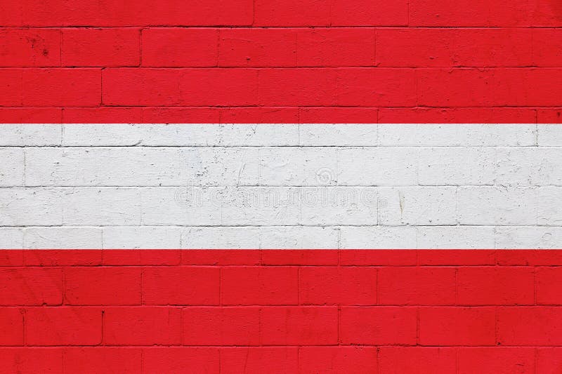 Flag of Austria Painted on a Wall Stock Image - Image of pattern, city ...