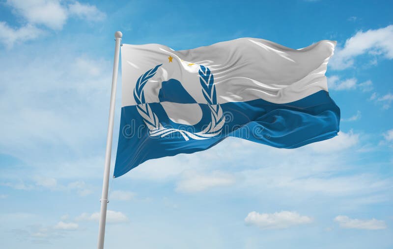 Flag of Austronesian Peoples Rinconada Bicolanos at Cloudy Sky ...