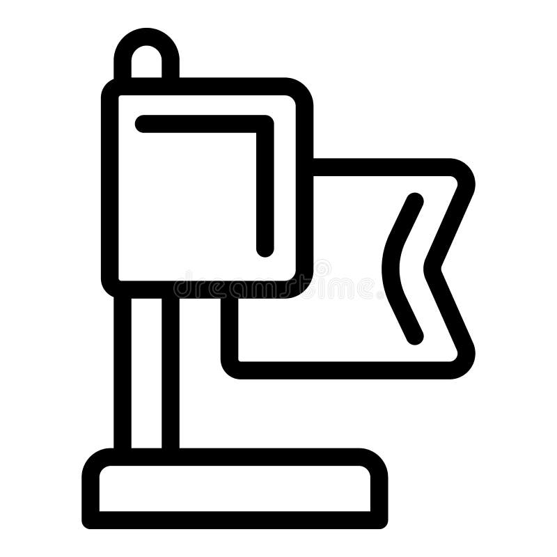 Flag Award Icon Outline Vector. Cup Prize Stock Vector - Illustration ...