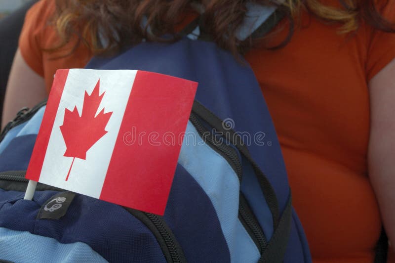 Flag backpack stock photo. Image of canadian, stripe, symbolism - 926880