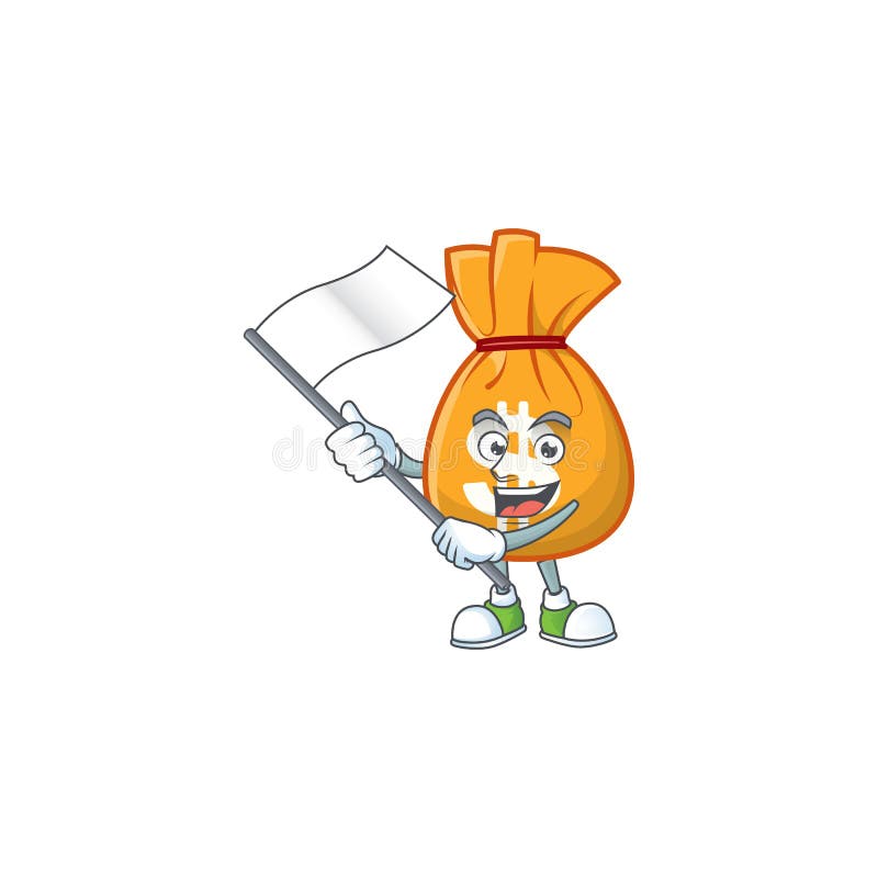 With Flag Bag of Money on White Background Stock Vector - Illustration ...