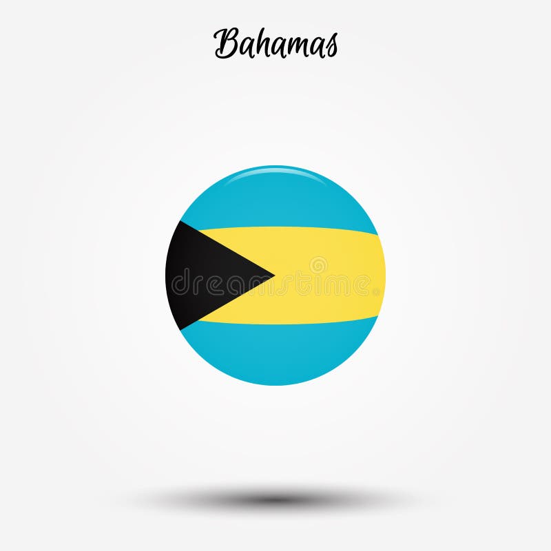 Flag of Bahamas icon stock illustration. Illustration of administrative ...