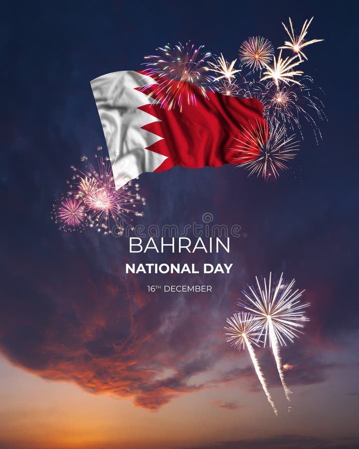 Flag of Bahrain on Independence Day Stock Photo - Image of celebration ...
