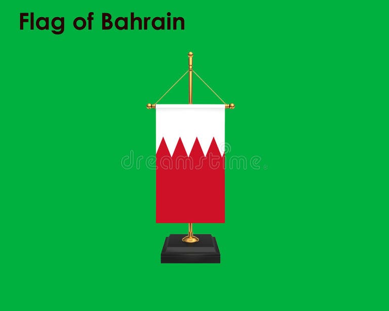 Flag of Bahrain, Bahrain Flag, National Flag of Bahrain.Table Flag of ...