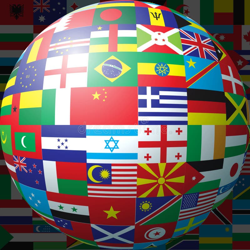 Flag ball stock illustration. Illustration of globe, nationalism - 4861909