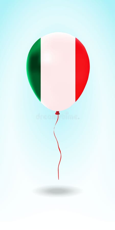 Italy Balloon with Flag. Ballon in the Country National Colors. Stock ...