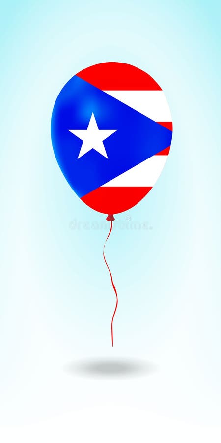 Puerto Rico Balloon with Flag. Ballon in the Country National Colors ...