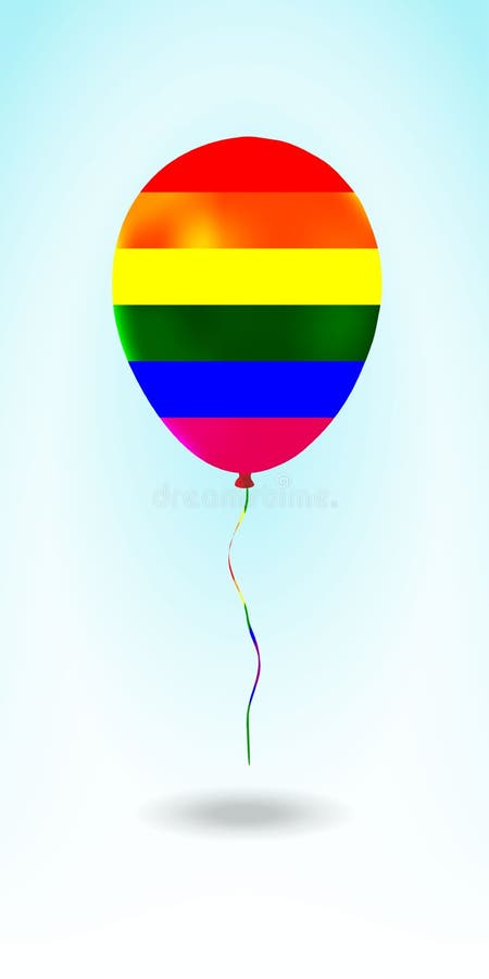 Lgbt Balloon with Flag. Vector Illustration. Stock Vector ...