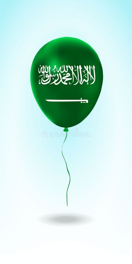 Saudi Arabia Balloon with Flag. Ballon in the Country National Colors ...
