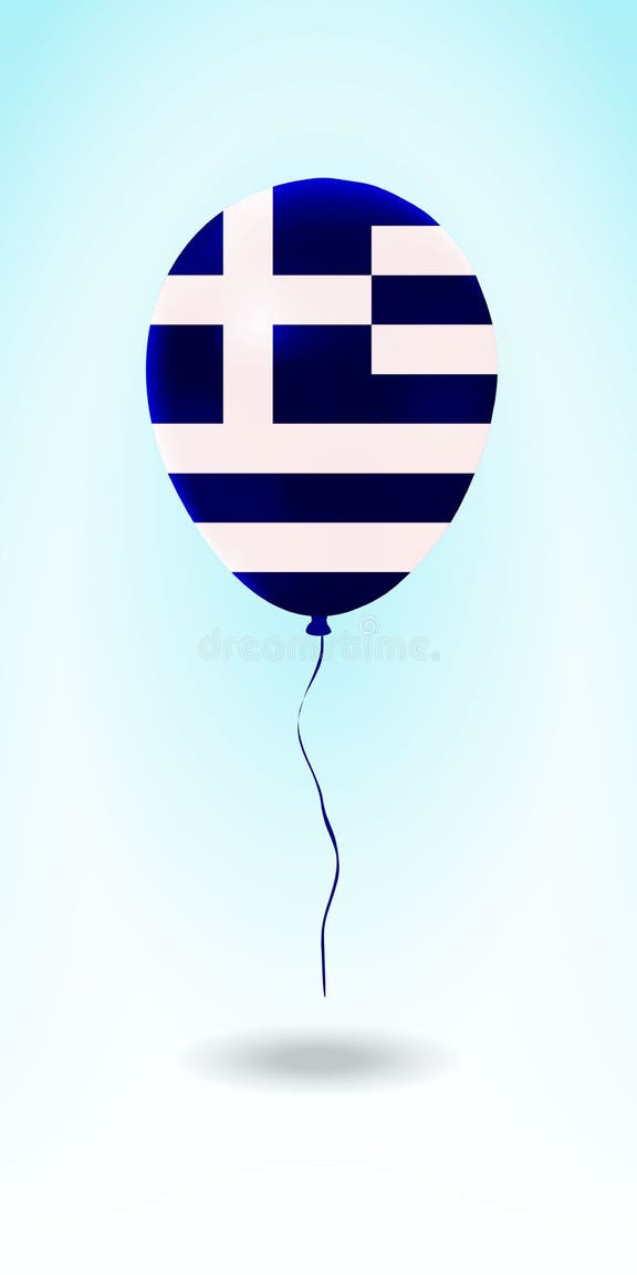 Greece Balloon with Flag.Ballon in the Country National Colors. Country ...