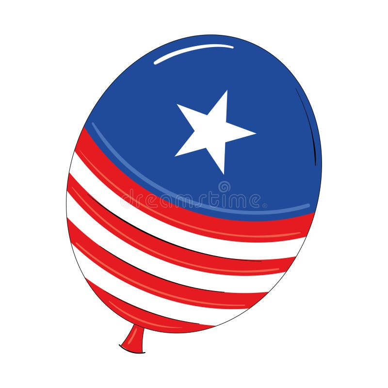 Flag Balloon of United States Vector Stock Vector - Illustration of ...